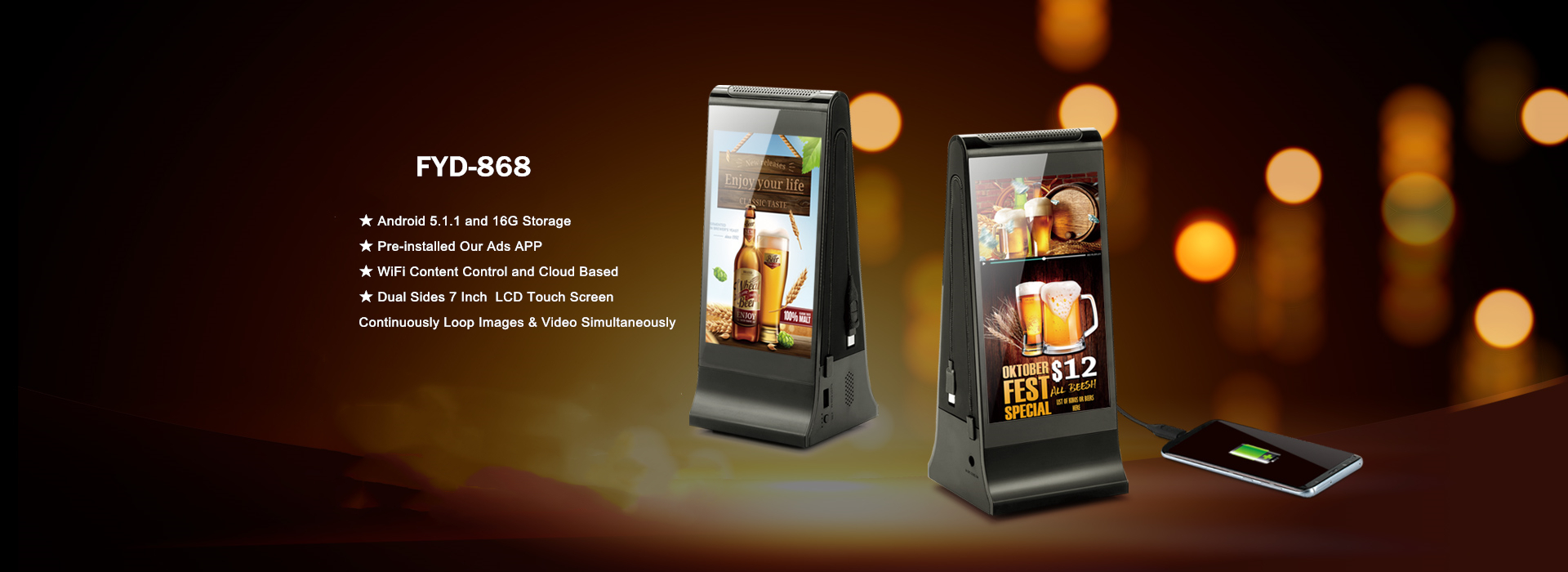 Advertise with FYD Innovative Digital Table Advertising Media Player ...